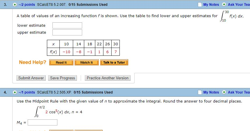 Solved A table of values of an increasing function f is | Chegg.com