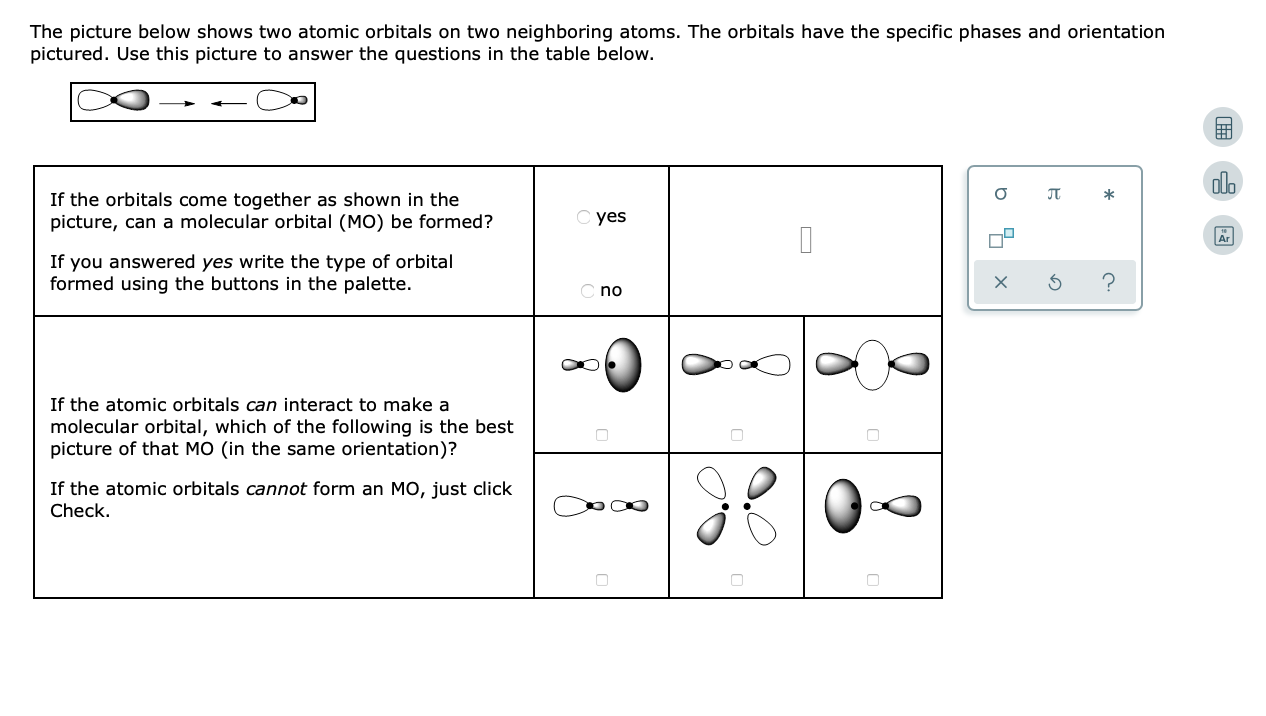 Solved: The Picture Below Shows Two Atomic Orbitals On Two... | Chegg.com