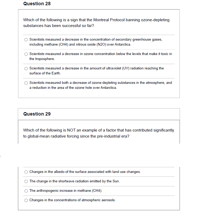 Solved True/False: Earth's albedo would increase if the | Chegg.com