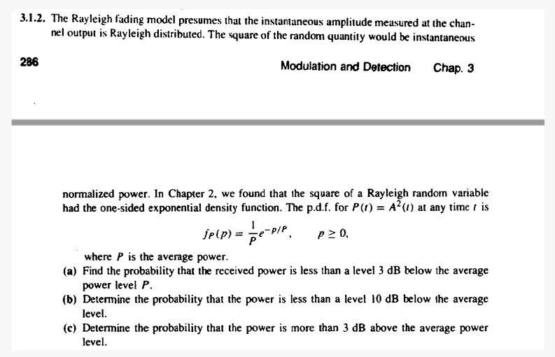 Solved Example 2.7 Rician-Rayleigh Random Variables Another | Chegg.com