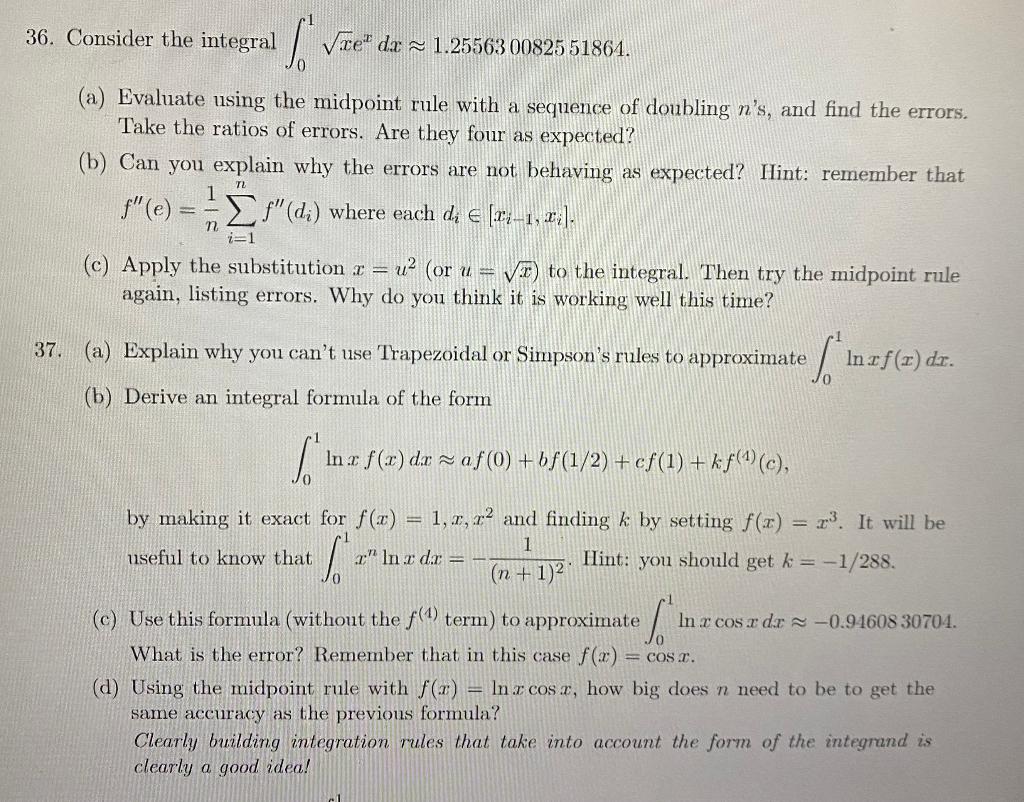 Write matlab code for 35,36,37. NOTE: in 37, the last | Chegg.com