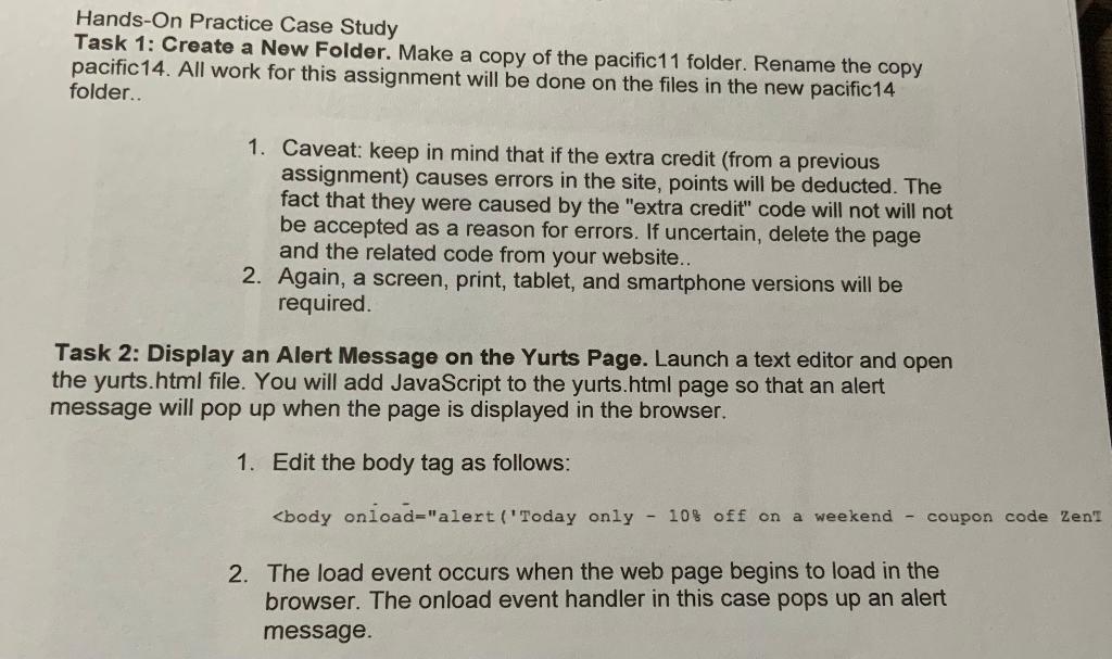 Solved Hands-On Practice Case Study Task 1: Create a New | Chegg.com