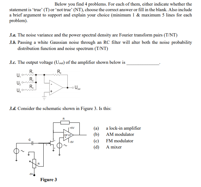 Solved Below you find 4 problems. For each of them, either | Chegg.com