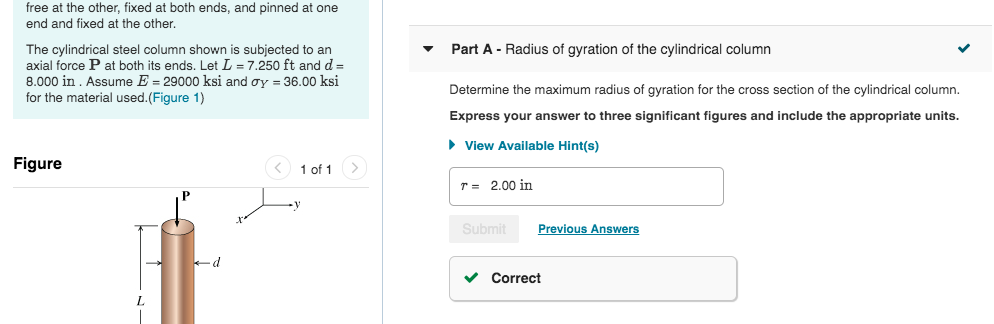 Solved free at the other, fixed at both ends, and pinned at | Chegg.com
