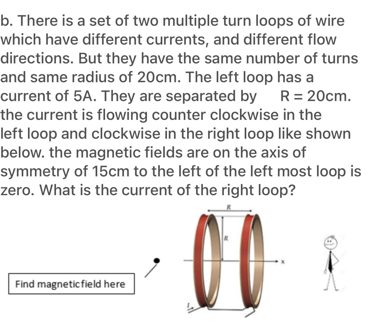 Solved b. There is a set of two multiple turn loops of wire | Chegg.com