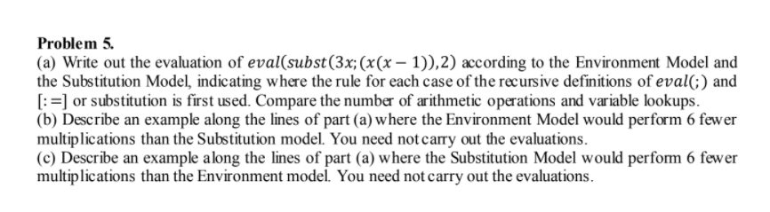 Problem 5. (a) Write out the evaluation of | Chegg.com