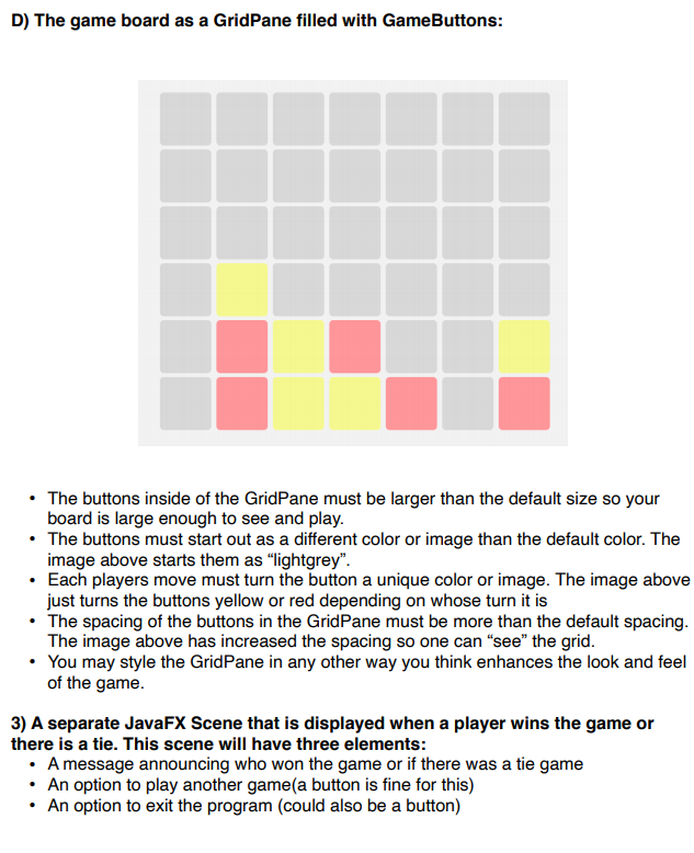 Solved The premise of the project is to create a Connect 4 | Chegg.com