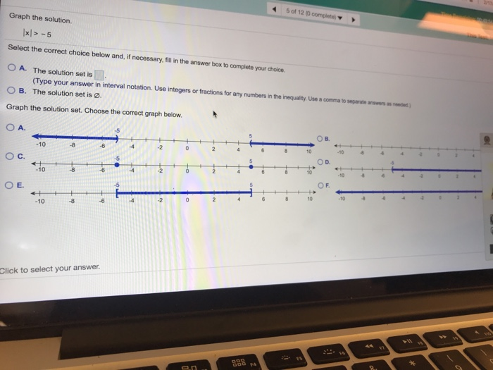 Solved Graph the solution. x-5 Select the correct choice | Chegg.com
