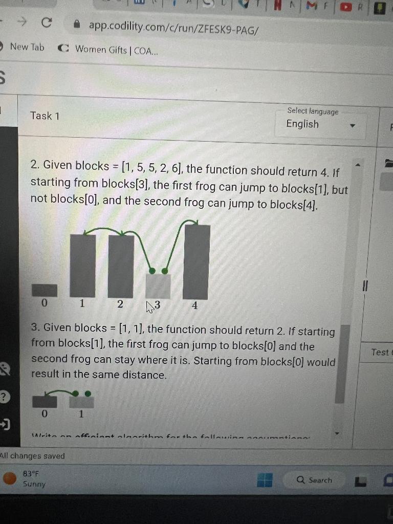 Solved the heights of the blocks, returns the longest | Chegg.com