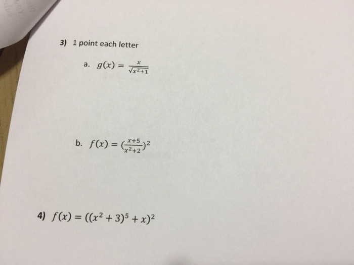Solved I need help with 3a, 3b and 4. Directions: Find the | Chegg.com