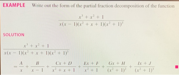 Solved Write out the form of the partial fraction | Chegg.com