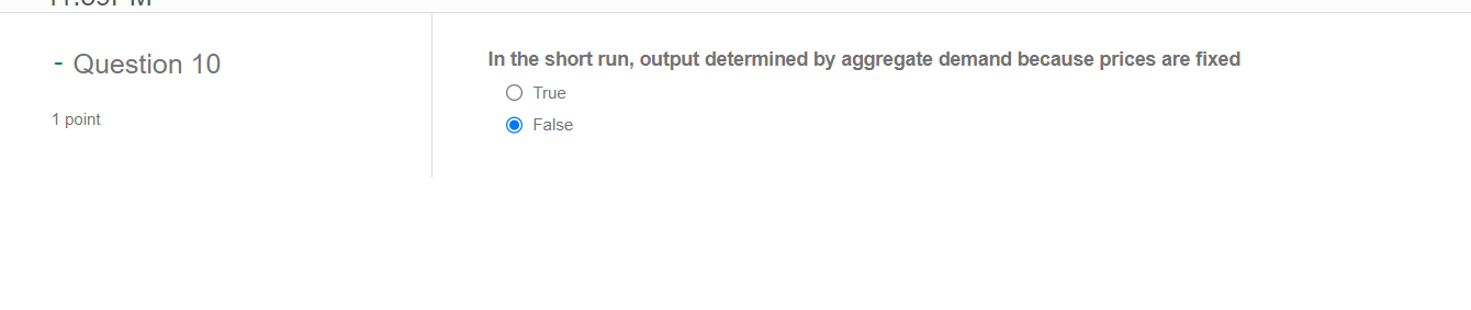 Solved Macroeconomics In the short run, output determined | Chegg.com