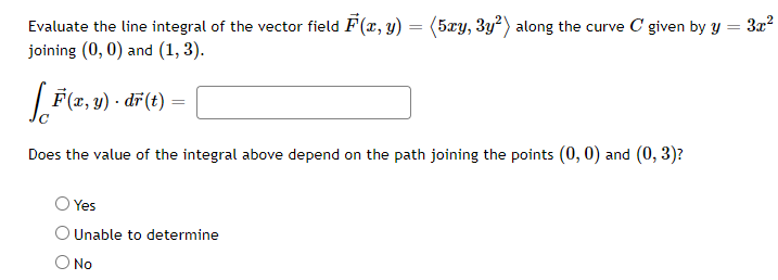 Solved Evaluate the line integral of the vector field | Chegg.com