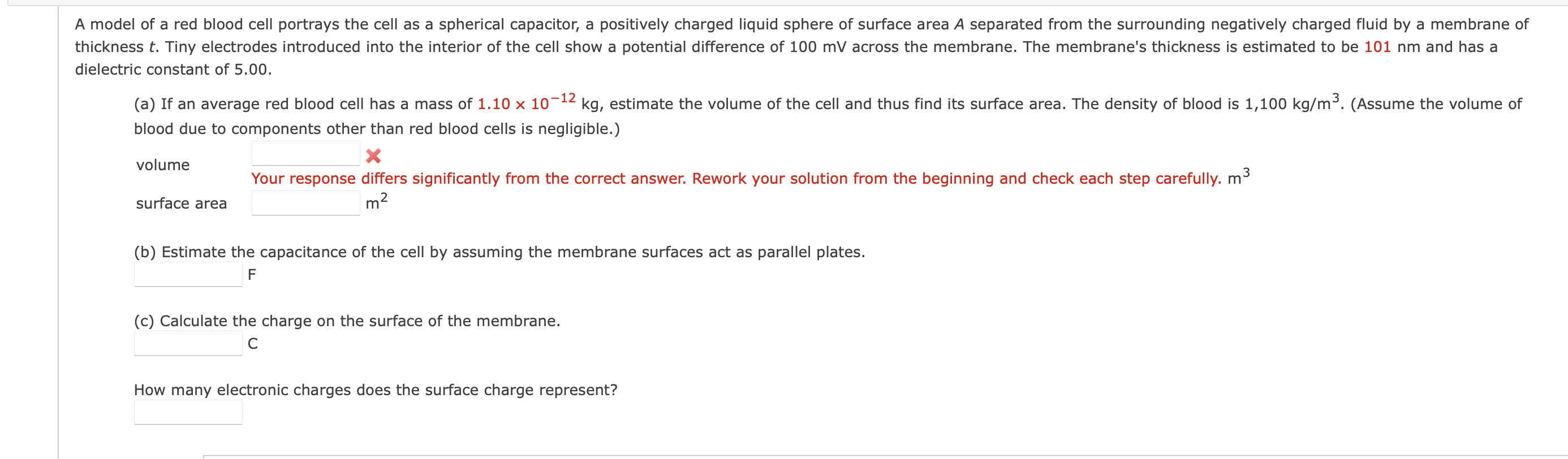 Solved dielectric constant of 5.00 .blood due to components | Chegg.com