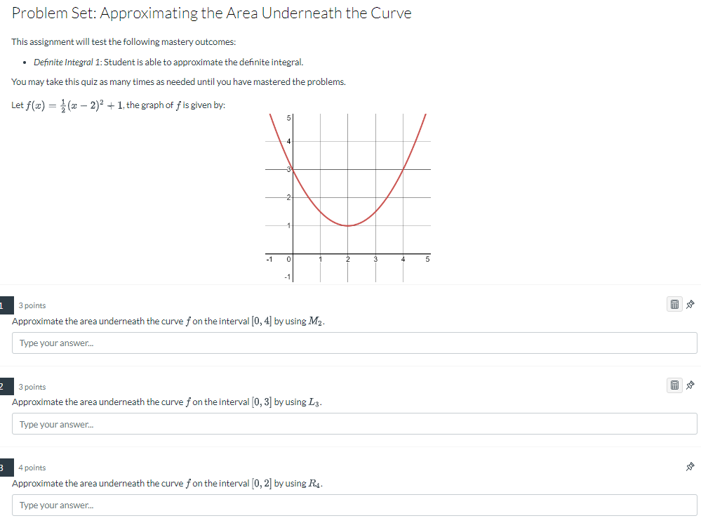 Solved Problem Set: Approximating the Area Underneath the | Chegg.com