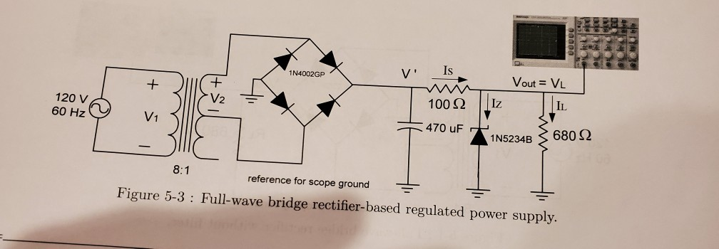 EXPERIMENT 105. REGULATED POWER SUPPLY - PRELAB Read | Chegg.com