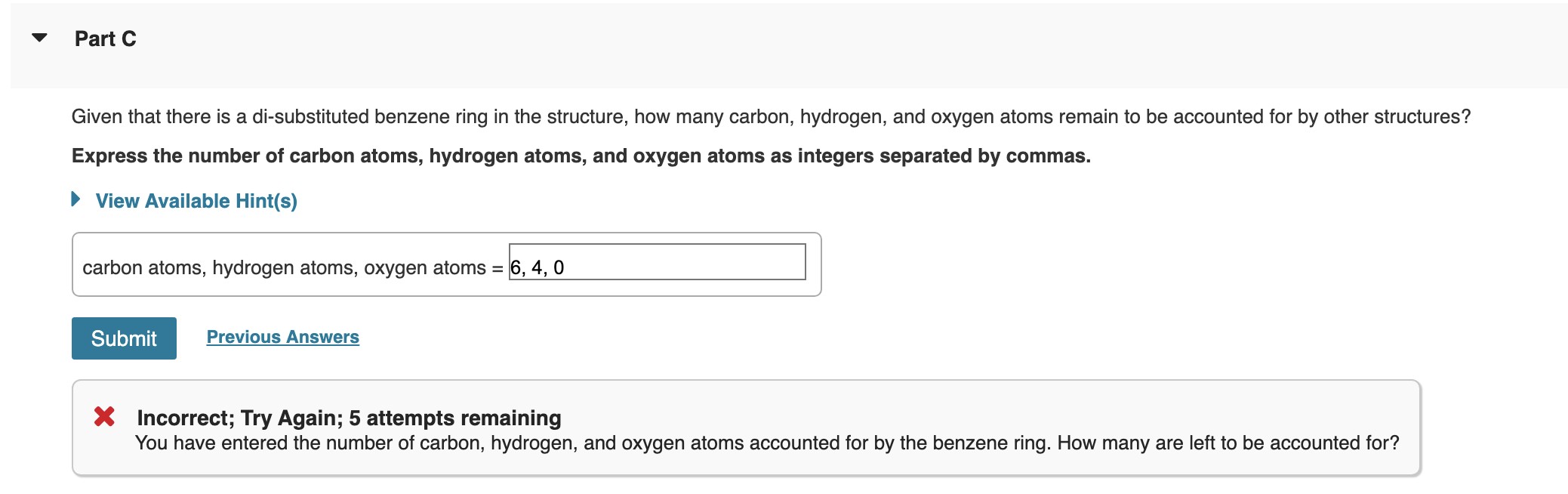 Solved Given that there is a di-substituted benzene ring in | Chegg.com