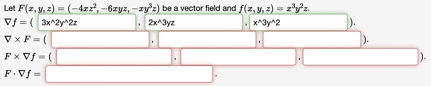 Solved Let F(x,y,z)=(−4xz2,−6xyz,−xy3z) be a vector field | Chegg.com