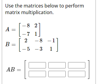 Solved Use the matrices below to perform matrix | Chegg.com
