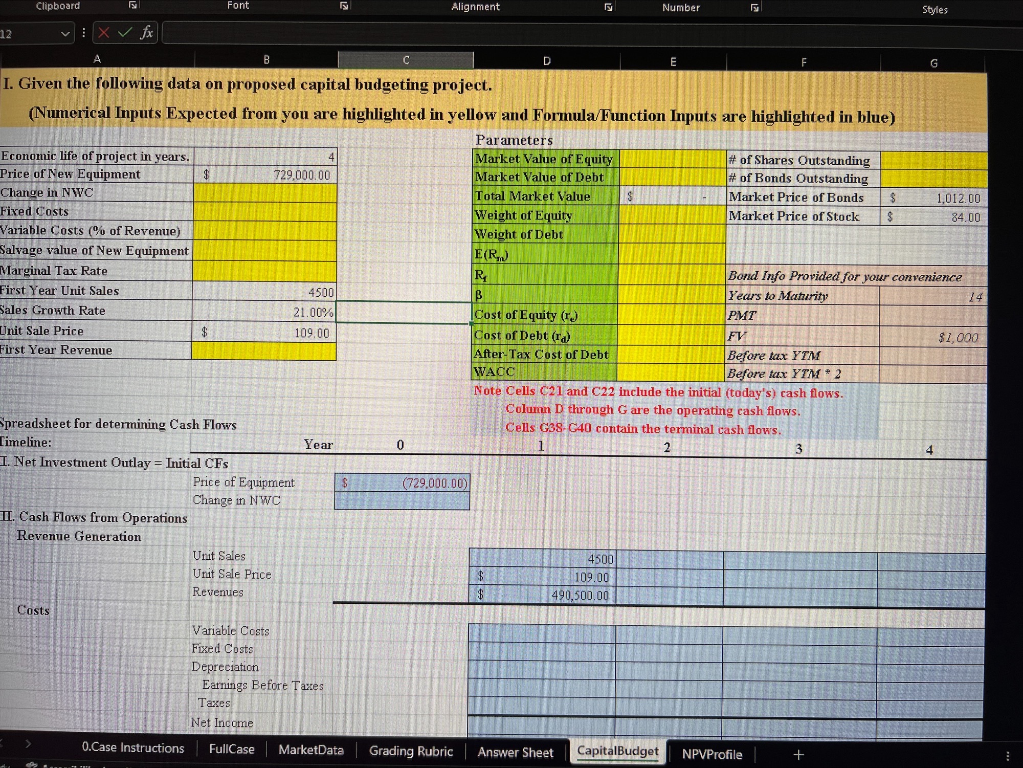 Solved Note 1: Please use appropriate Cell referencing in | Chegg.com