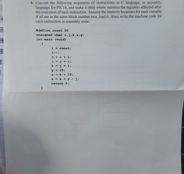 Solved 4. Convert the following sequences of instructions in | Chegg.com