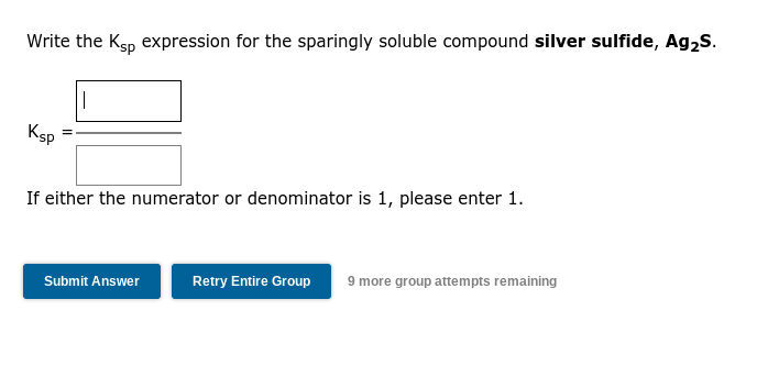 Solved Write the Ksp expression for the sparingly soluble | Chegg.com