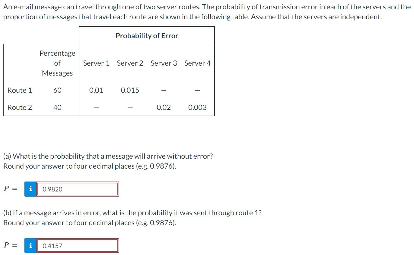 Solved An e-mail message can travel through one of two | Chegg.com