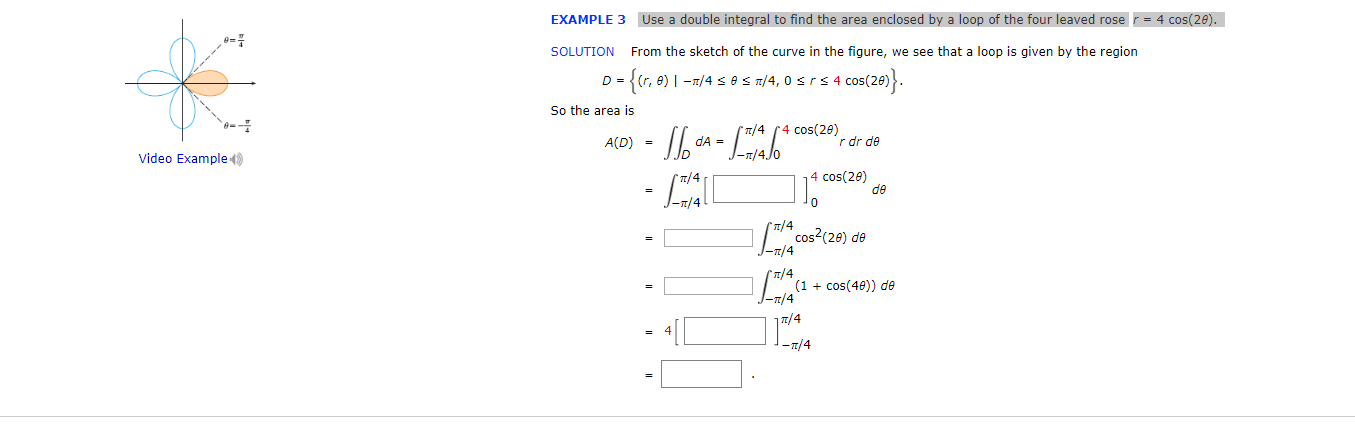 Solved Use a double integral to find the area enclosed by a | Chegg.com