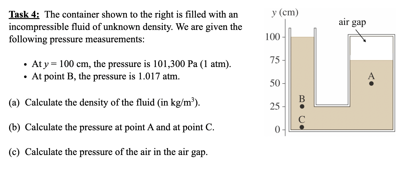 Solved Task 4: The container shown to the right is filled | Chegg.com