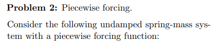 Solved Problem 2: Piecewise forcing. Consider the following | Chegg.com