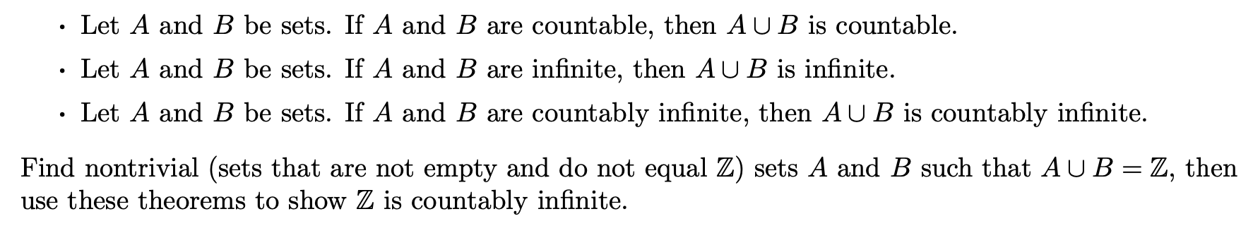 Solved • Let A and B be sets. If A and B are countable, then | Chegg.com