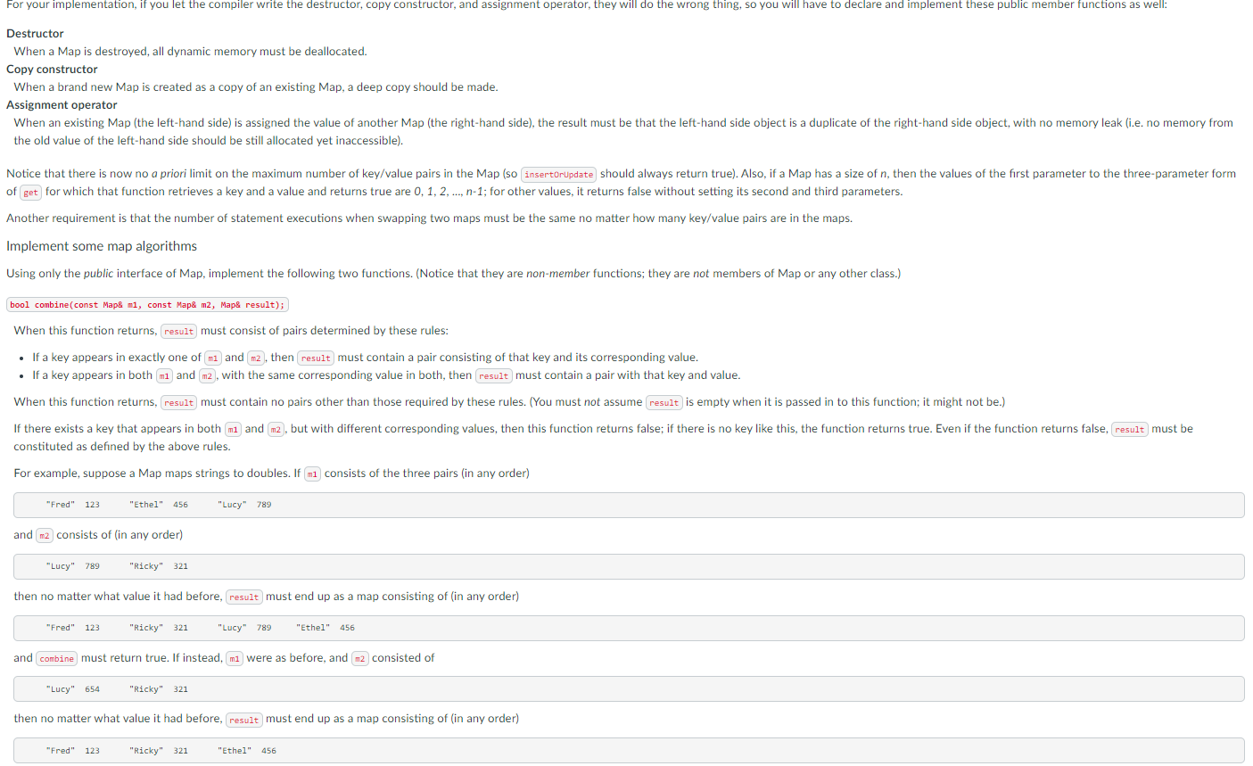 Solved Consider the following Map interface:using KeyType = | Chegg.com