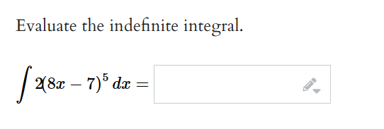 Solved Evaluate the indefinite integral. | Chegg.com