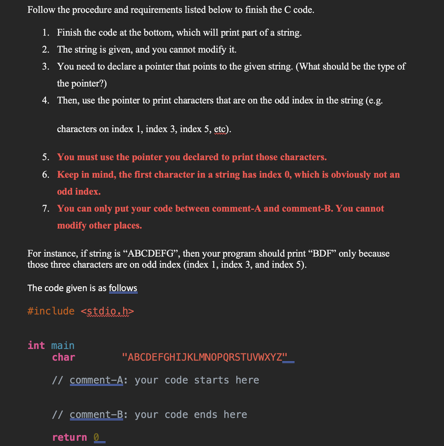 Solved Follow the procedure and requirements listed below to | Chegg.com