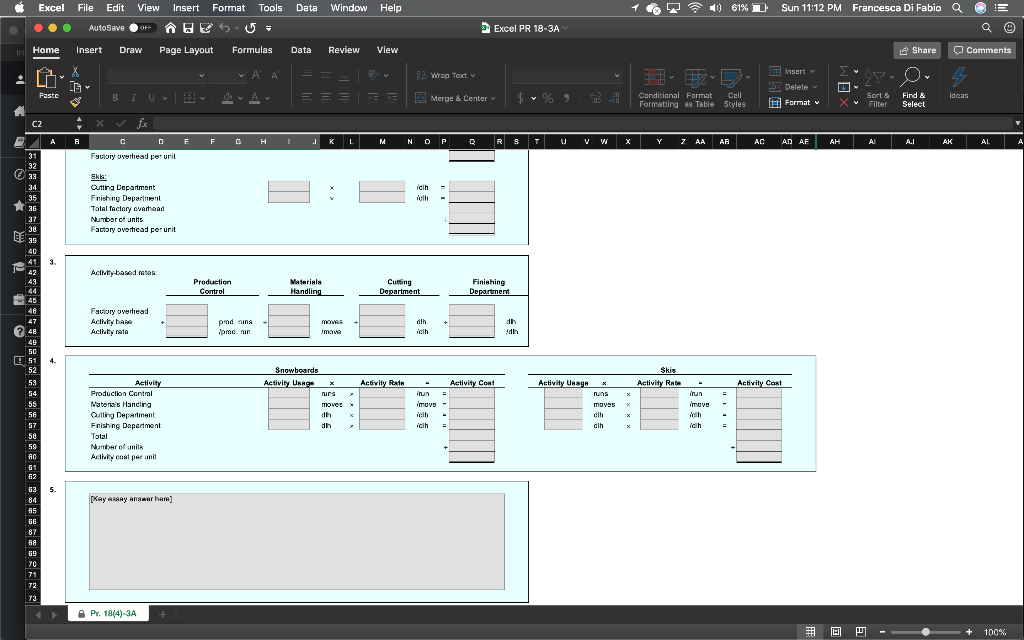 Solved Excel File Edit View Insert Format Tools Data Window | Chegg.com