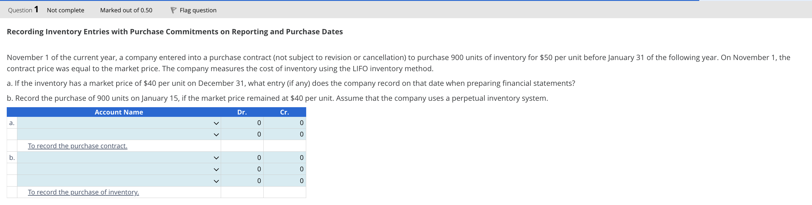 Solved Recording Inventory Entries with Purchase Commitments | Chegg.com