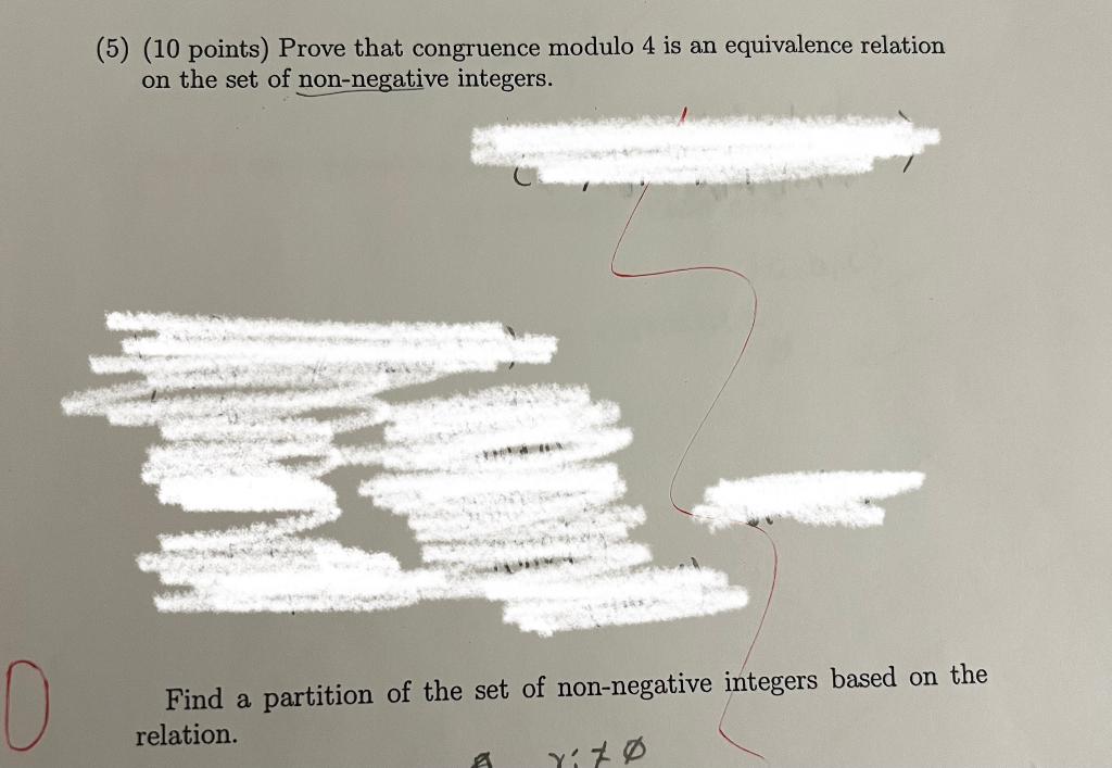 Solved (5) (10 points) Prove that congruence modulo 4 is an | Chegg.com Solved (5) (10 points) Prove that congruence modulo 4 is an | Chegg.com