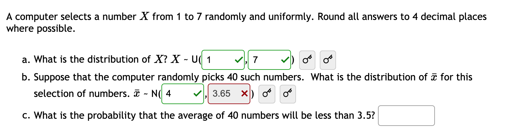 Solved A computer selects a number X from 1 to 7 randomly | Chegg.com