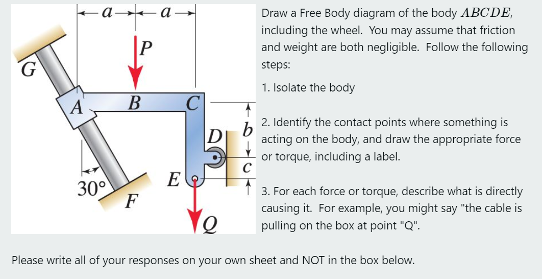 Solved P. Draw a Free Body diagram of the body ABCDE, | Chegg.com