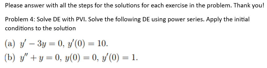 Solved Please answer with all the steps for the solutions | Chegg.com