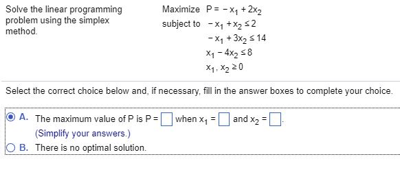 Solved P = 30x1 + 40x2 2x1 +x2 s 70 x1 +x2 49 x1 + 2x2 84 x1 | Chegg.com