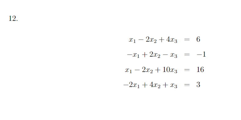 Solved In problems 10−12, solve the following system of | Chegg.com