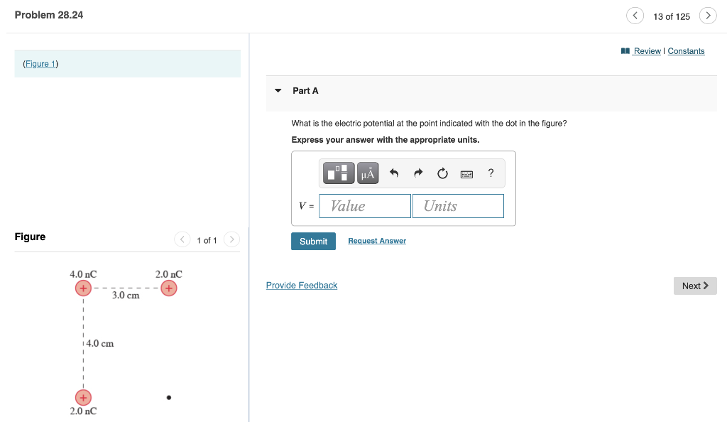 Solved Problem 28.24 13 of 125 A Review Constants (Figure 1) | Chegg.com