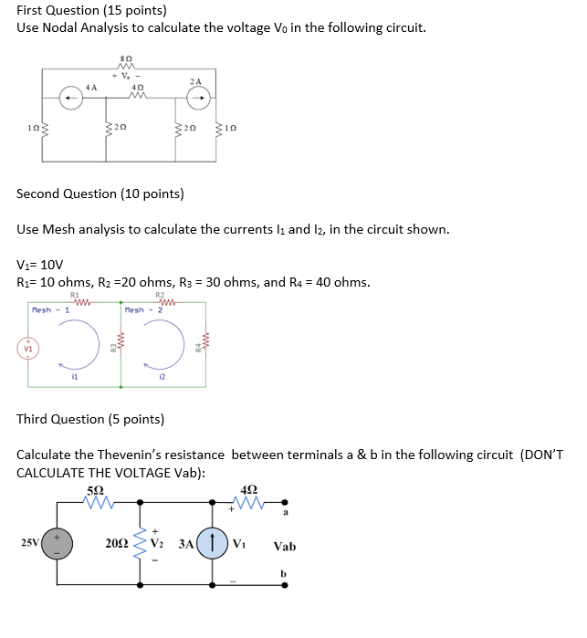 Solved Use Nodal Analysis to calculate the voltage V0 in | Chegg.com