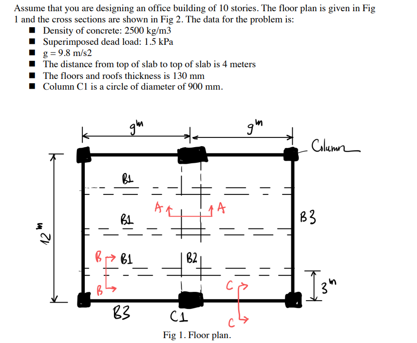 Solved Question 1. Determine the dead load and live load in | Chegg.com