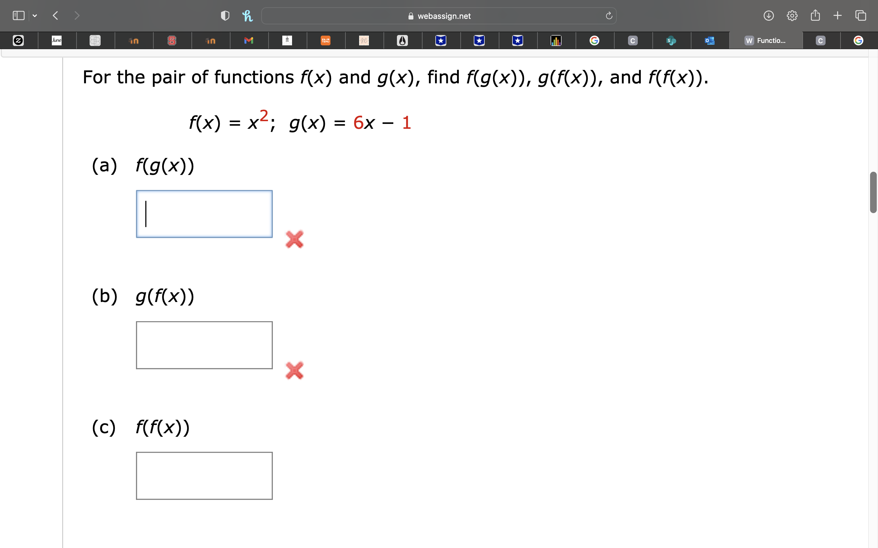 Solved For the pair of functions f(x) ﻿and g(x), ﻿find | Chegg.com
