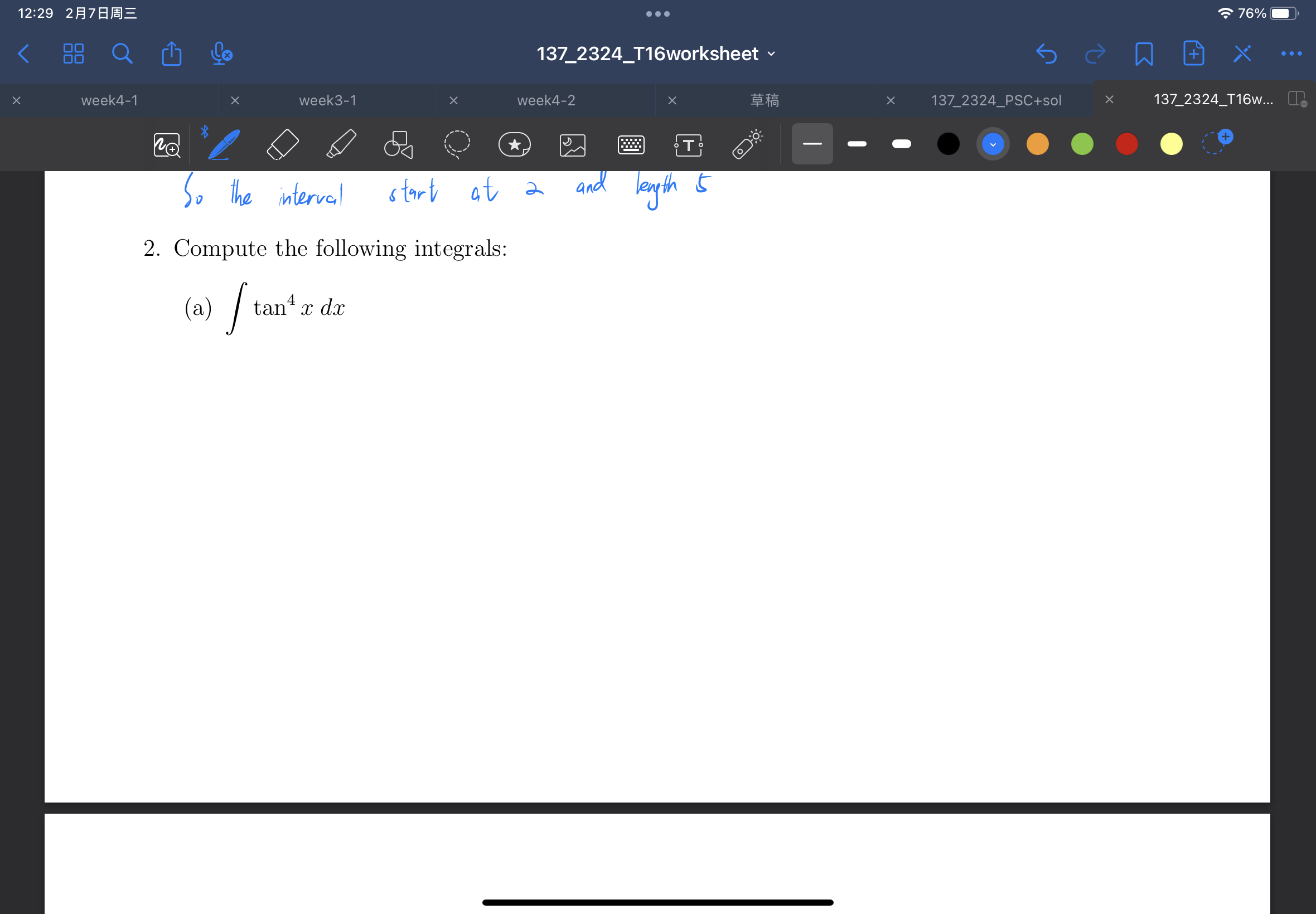 Solved Compute the following integrals:(a) ∫﻿﻿tan4xdx | Chegg.com