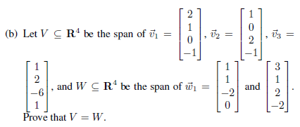 Solved 3.2 Subspaces of Rn; bases and linear independence | Chegg.com