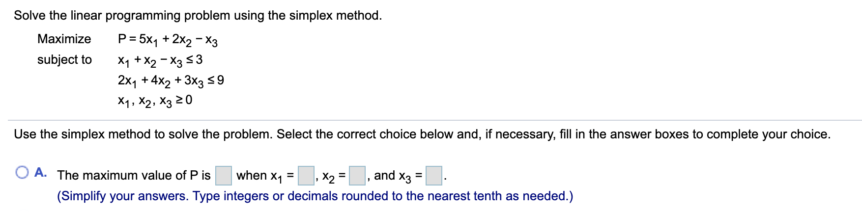 Solved + Solve the linear programming problem using the | Chegg.com