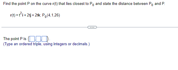 Solved Find the point P on the curve r(t) that lies closest | Chegg.com